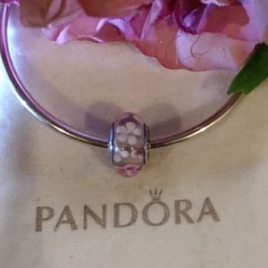 Pandora | Jewelry | Pandora Pink Floral Murano Bead | Poshmark